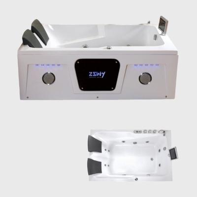 China Garden LUCITE Acrylic Resin 72 Inch Freestanding Jetted Tub Hot Spring Soaking Villas for sale