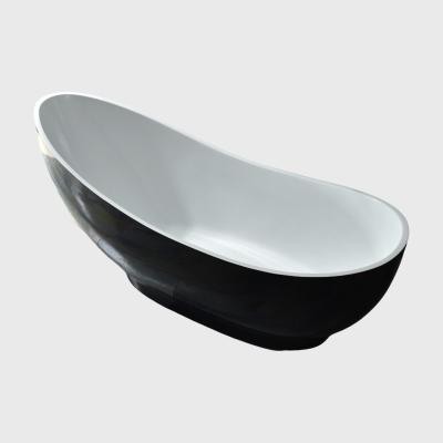 China Floor Mounted Seamless Black Corner Bathtub 60 X 30 Whirlpool Tub ODM for sale