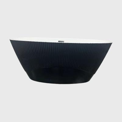 China CUPC Large Modern Acrylic Black Corner Bathtub Shower 1600mm for sale