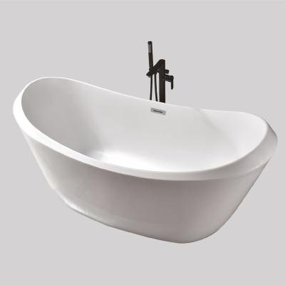China Custom Size Adult Soaking Acrylic Slipper Bathtub Freestanding For Small Bathrooms for sale