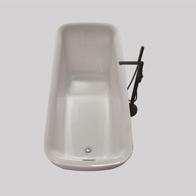 China Artificial Solid Stone Acrylic Bathtub Freestanding Soaking Bathtub for Bathroom Hotel for sale