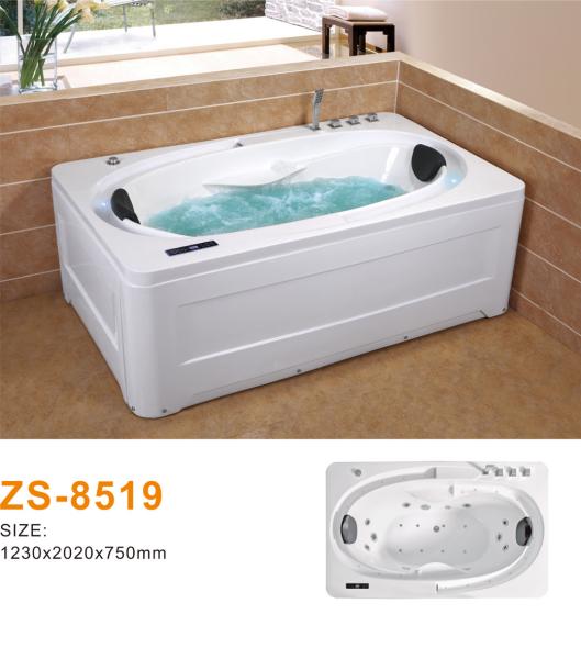 Quality Luxury Boutique Hotel Acrylic Freestanding Whirlpool Bathtub With Integrated Bluetooth Sound System for sale