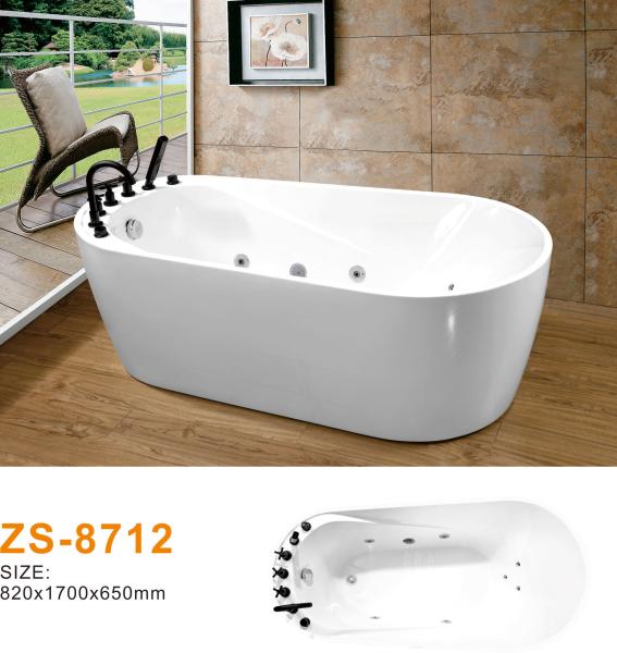 Quality Innovative Acrylic Freestanding Hydromassage Bathtub With Automatic Cleaning System for sale