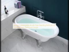 Strong Customizable Acrylic Free Standing Bathtubs for Contemporary Bathroom Design