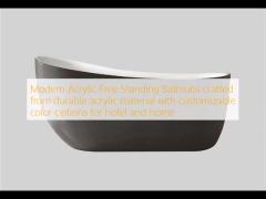 Modern Acrylic Free Standing Bathtubs crafted from durable acrylic material with customizable color options for hotel and home