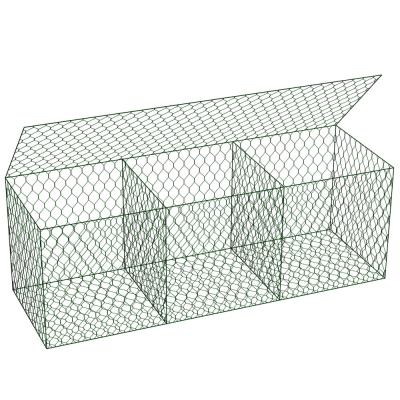China Iron Wire Mesh Metal Gabion Cages Galvanized / Pvc Coated 3mx1mx1m for sale