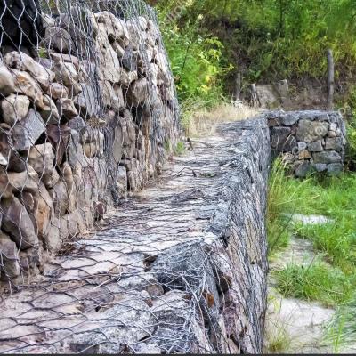 China 100mmx120mm Mesh Galvanized Hexagonal Gabion Basket  weather Resistance for sale