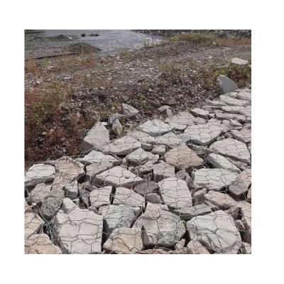 China Hexagonal Pvc Coated Gabion  Stone Cages 2x1x0.5m Erosion Resistant for sale
