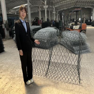 中国 川の洪水制御の低炭素の鋼線はGabionのバスケット2x1x1 Mに電流を通した 販売のため