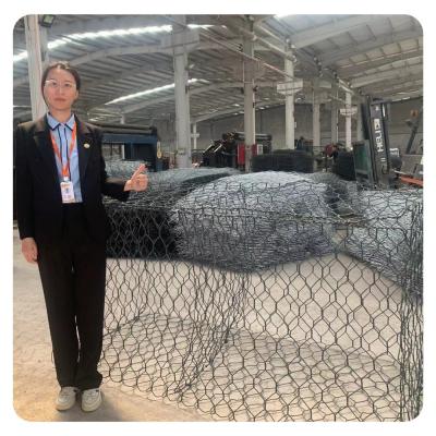 China Hot Dipped Galvanized Material Gabion Stone Cage Easy Install for sale