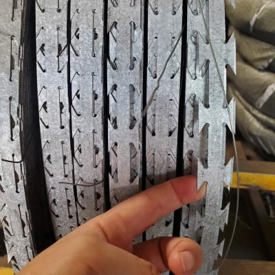 China Razor barb wire fence roll  BTO-22 Galvanized Razor Barbed Wire Specification and Types for sale
