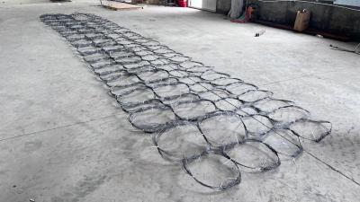 China High Zinc Galvanized Tank Track Wrapping Net Putanka Border Defense Tank Obstacle Net Anti Tank Barrier Wire Mesh for sale