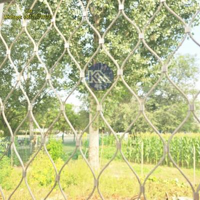China Flame Retardant Ss316 3mm Knoted Wire Rope Drone Safety Net Uav Protective Netting for sale