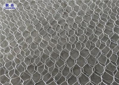 China Galfan Coated Gabion Stone Cages Double Twisted Weave PVOC Certification for sale