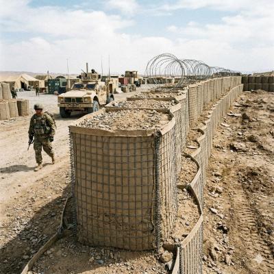 China Hot Dipped Galvanized Welded Gabion Barrier Bastion Explosion-Proof Wall Explosion Proof Net for sale