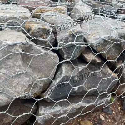 China Wholesale Price Slope Protection 2x1x1m PVC Crimped Woven Hexagonal Gabion 80x100mm Durable Galfan Galvanized Gabion Box Basket for sale