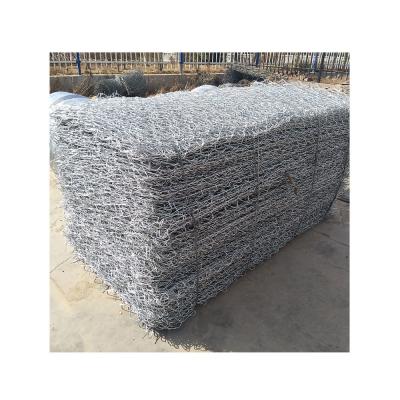 China Galvanized/PVC Coated Gabion Box Wire Mesh Three-twist Gabions Retaining Walls For Sale In Tanzania for sale