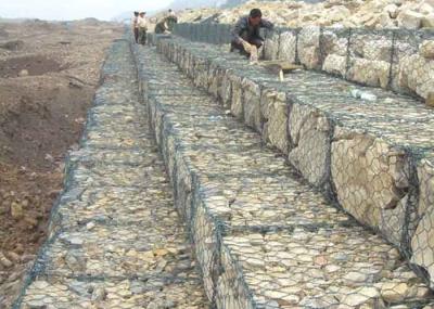 Cina Gabbie esagonali della pietra del gabbione, calibro di cavo del muro di sostegno 2.7-4.0mm della maglia della roccia in vendita