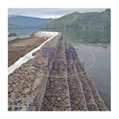 China τα καλάθια καλωδίων 8*10cm 2.7mm Gabion που γαλβανίστηκαν 2x1x1m/το PVC έντυσαν for sale