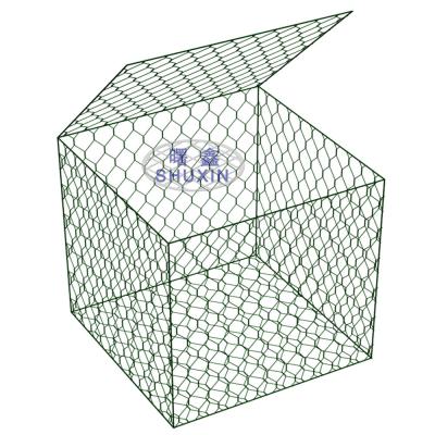 China Flexible Structure 4mm Wire Gabion Box Stone Filled Cage Size 2*1*1 M for sale