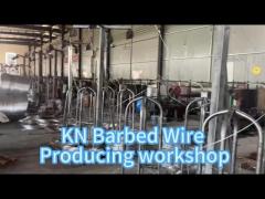 Barbed wire mesh production