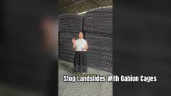 PVC Coated Hexagonal Gabion Cage Corrosion Resistant for Channel Training Landslide Control