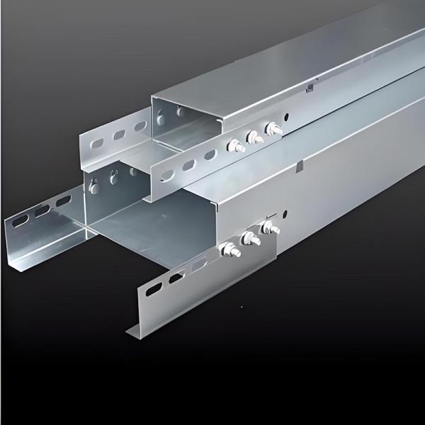 Quality 50mm GS Metals Cable Tray Straight Slot Enclosed Galvanised Steel Cable Tray for sale