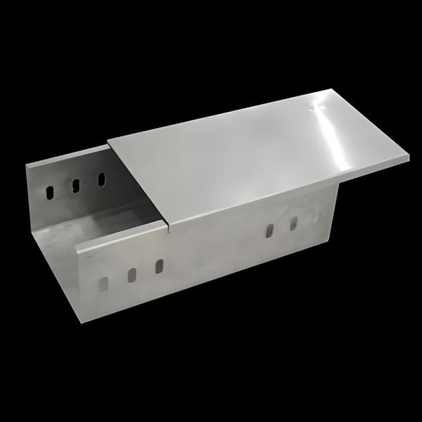 Quality Steel Slotted Solid Cable Tray With Cover 3m Length Cable Tray Trough for sale