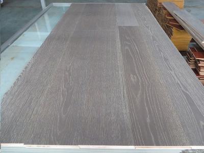 China smoked and gray stained European Oak Engineered Wood Flooring with square edge for sale
