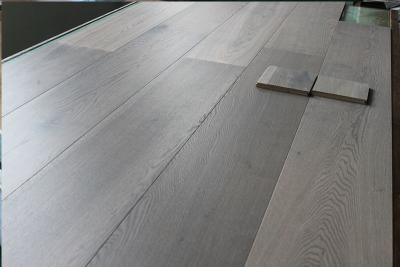 China Chemical Treated French Oak Engineered Wood Flooring ABC grade with nice grey color for sale