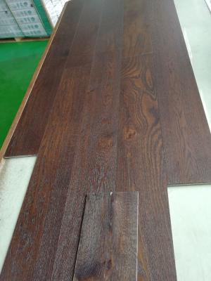 China Chocolate Stained European Oak Engineered Wood Flooring, Color Expresso, ABCD grade for sale
