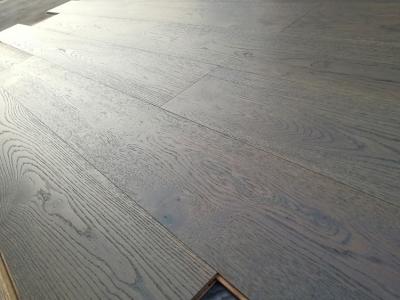 China Character Grade Engineered European Oak Flooring With Gray Stained for sale