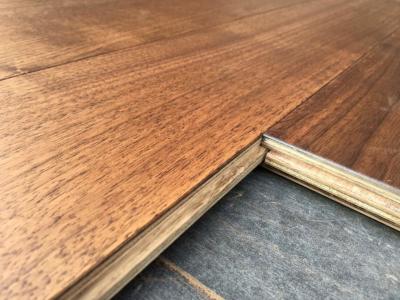 China 18mm American Walnut engineered flooring to India, stained and semi-gloss for sale