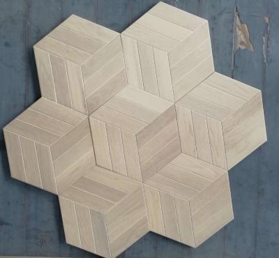 China Art Parquetry Hexagon In Oak Engineered Parquet Flooring With Different Styles for sale
