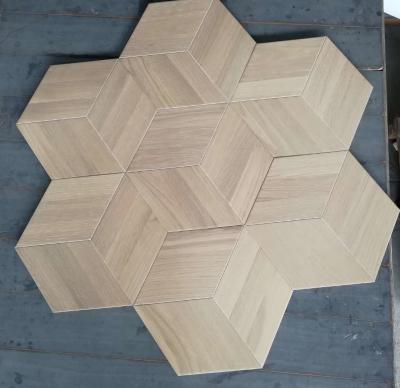 China Art Parquetry Hexagon In Oak Engineered Parquet Flooring With Different Styles for sale
