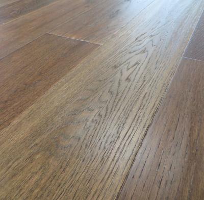 China handscraped and brushed hickory engineered hardwood flooring for sale