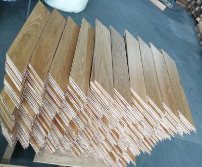 China Selected Grade oak Chevron Parquet Flooring In Natural Color Matt style for sale