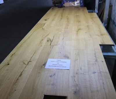 China PEFC Certificated Oak Engineered Wood Flooring, Handscraped, Click, Oiled for sale