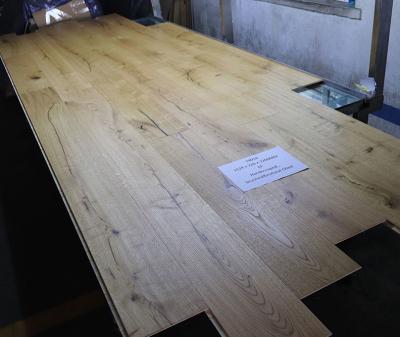China PEFC Certificated Oak Engineered Wood Flooring, Handscraped, Click, Oiled for sale