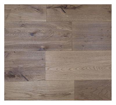 China 3-Layer European Engineered Oak Flooring 1900x190mm Handscraped Smoked for sale