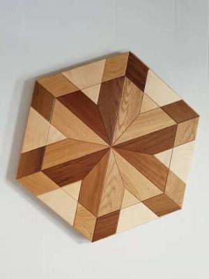 China Different Woods Hexagon Parquet Flooring Multi Layers AB Grade for sale