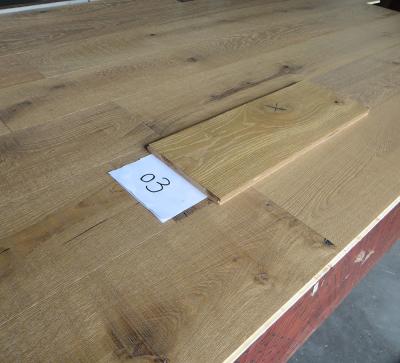 China rustic oak 3-layers engineered wood flooring with chatter mark for sale