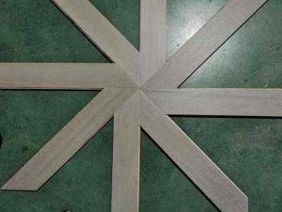 China Chevron Engineered Oak Flooring With Stone Grey Stained Selected ABC Grade for sale