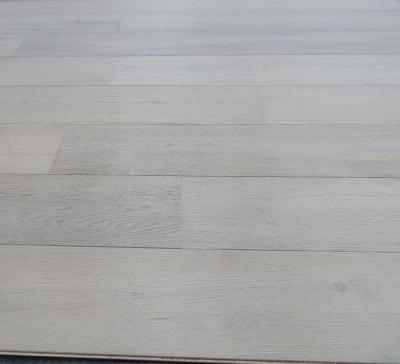 China Smoked And Stained White Oak Engineered Flooring For Rustic Style for sale