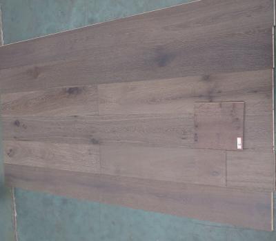 China dark stained rustic Oak engineered parquet flooring for sale