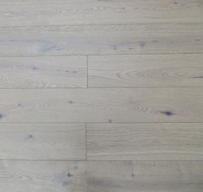 China Smoked rustic Oak engineered parquet flooring, color I for sale
