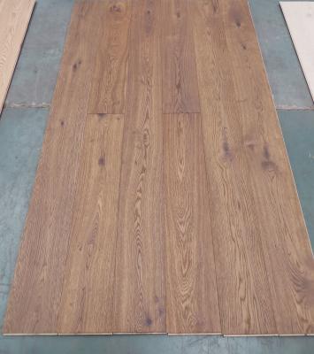 China popular Smoked rustic Oak engineered parquet flooring, color M for sale