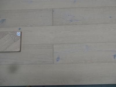 China Character European Oak engineered wood flooring, light smoked and white stained-color O for sale