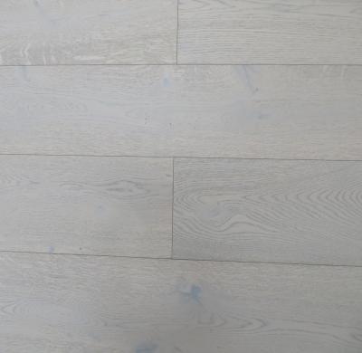 China wide plank brushed European Oak engineered wood flooring, color P for sale