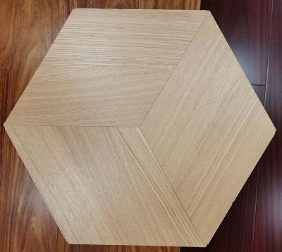 China Prime Grade Hexagon Natural Oak Parquet Flooring Straight Grain for sale